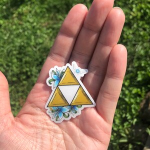 Floral Triforce Sticker - Etsy