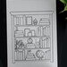 Bookshelf Coloring Page - TBR Bookshelf - Book Tracker - Etsy
