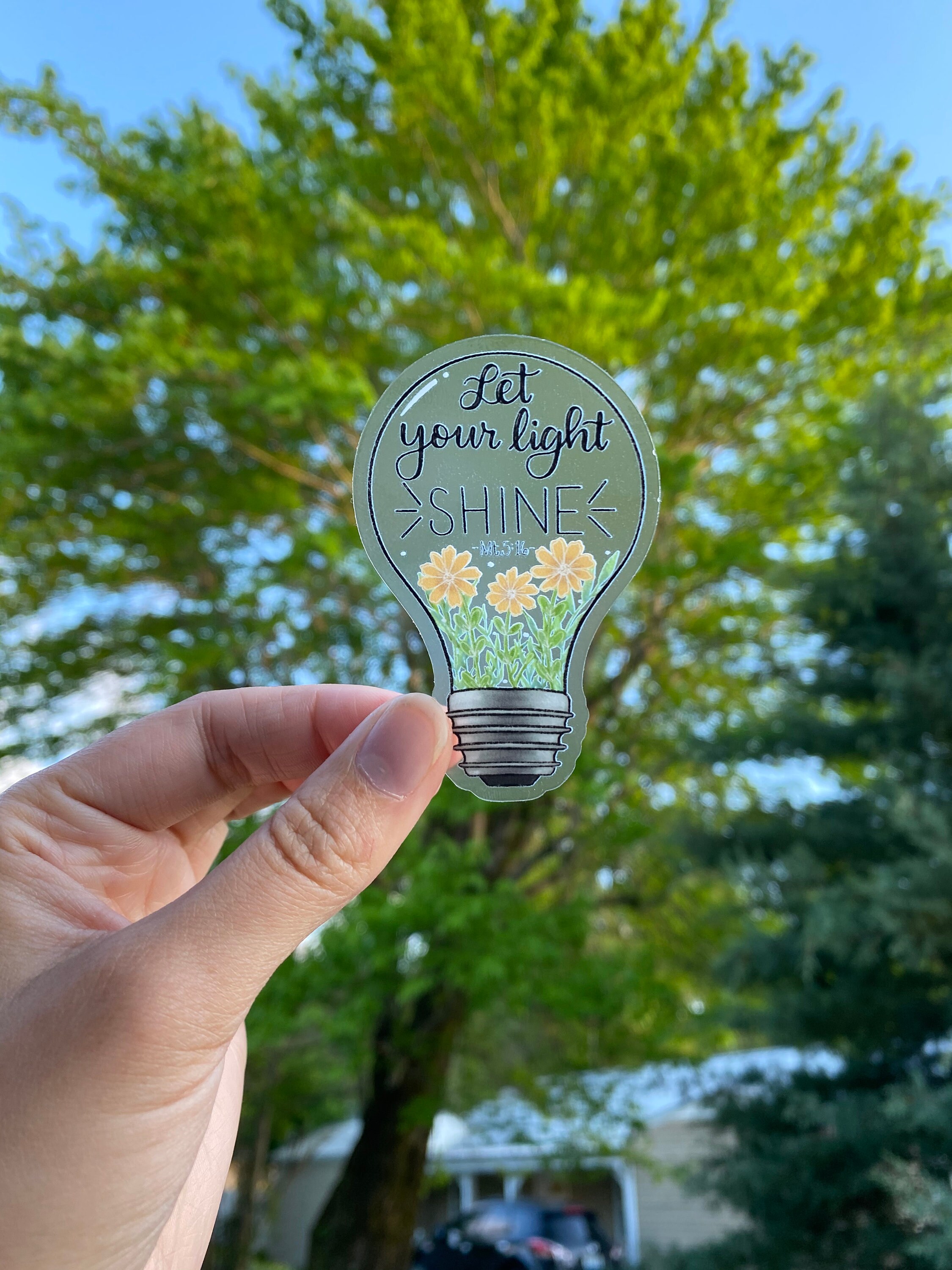 Let Your Light Shine Sticker Bible Verse Sticker | Etsy