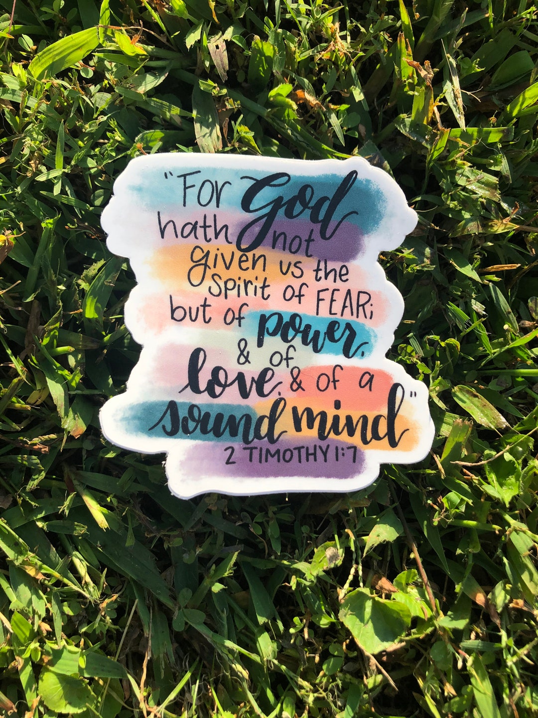 Bible Verse Sticker - 2 Timothy 1:7 Sticker - Etsy