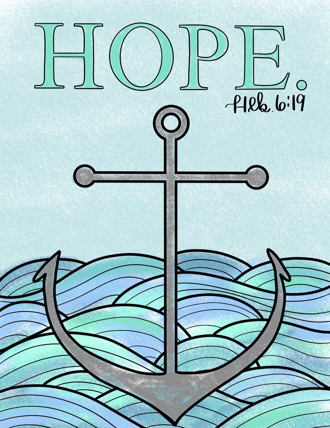Digital Download Coloring Page - Hope Coloring Page - Christian ...
