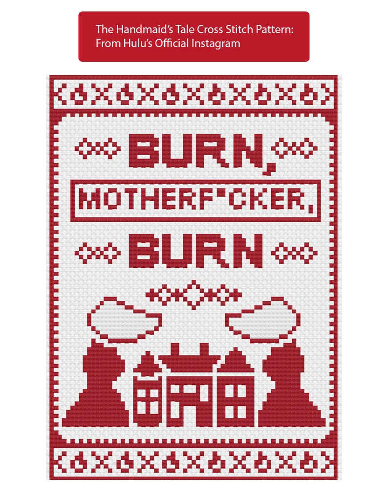 The Handmaid's Tale Cross Stitch Pattern - Designed for Hulu's Official ...