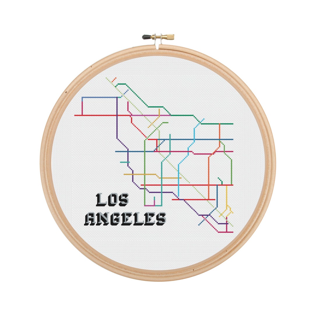 Los Angeles Freeway Cross Stitch Pattern - INSTANT DOWNLOAD - Etsy