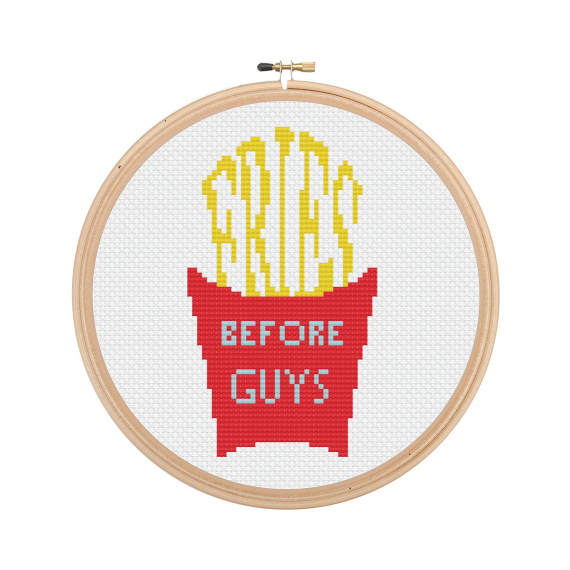 Fries Before Guys Cross Stitch Pattern - Instant PDF Download - Etsy