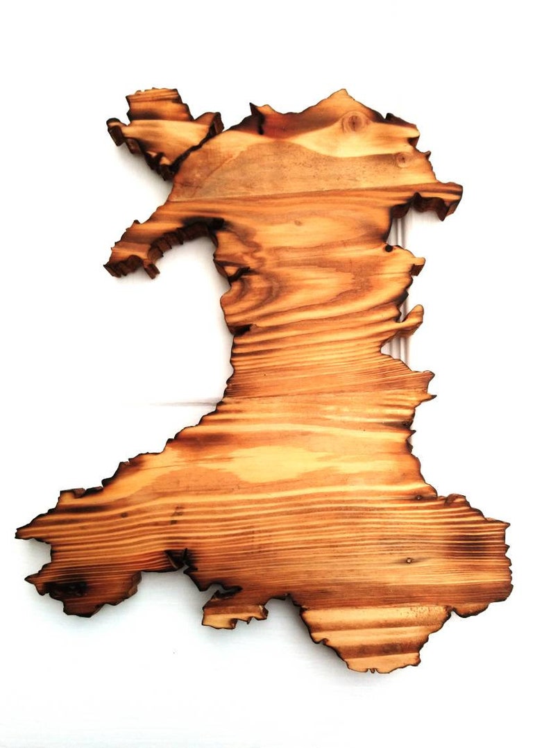 Map of Wales Wall Decor Wooden Map Wall Plaque Welsh - Etsy