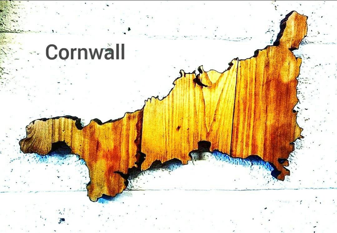 Map of Cornwall Wall Decor Wall Plaque Wall Plaque Cornish Map. - Etsy UK
