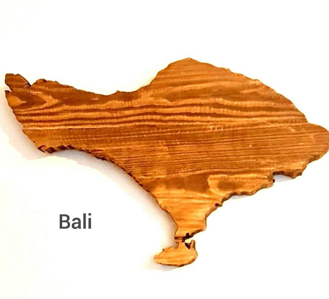 Map of Bali - Wall Decor - Wooden Map - Wall Plaque - Bali Map - Etsy