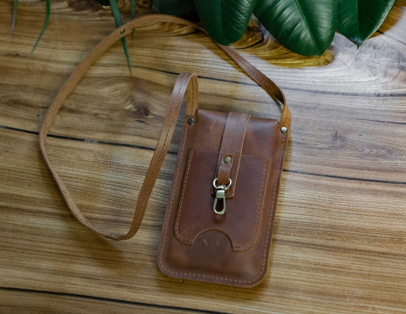 Leather Shoulder Phone Bag Case Leather Cross Body Phone Bag - Etsy