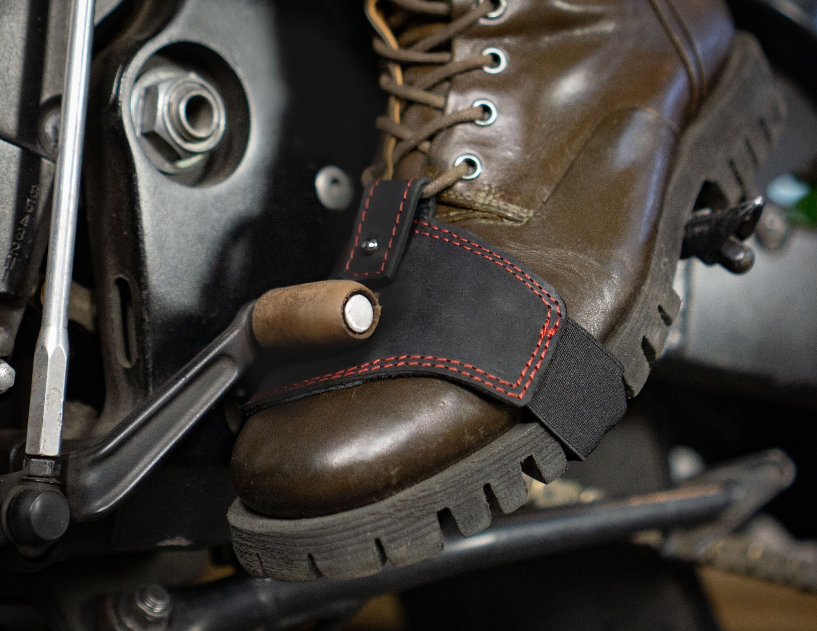 Motorcycle Shifter Boot Protector, Leather Boot Protector, Shifter ...