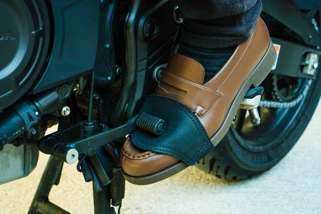 Full-grain Leather Motorcycle Shifter Boot Protector: Gear Shift Pad ...