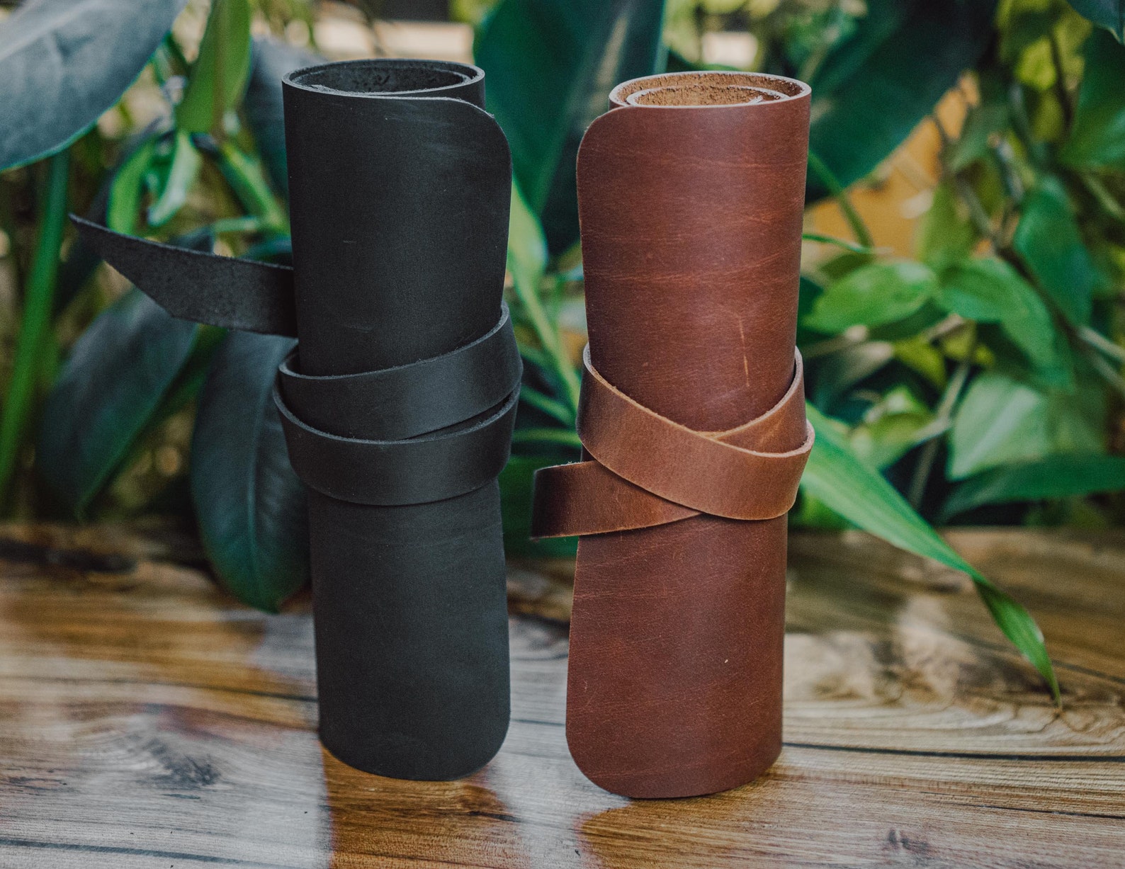 Pen Holder Leather, Pencil Roll Case, Pencil Roll Up, Leather Pencil ...