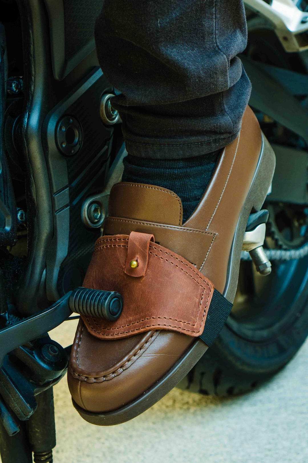 Leather Motorcycle Shifter Boot Protector – Crazy Horse Leather ...