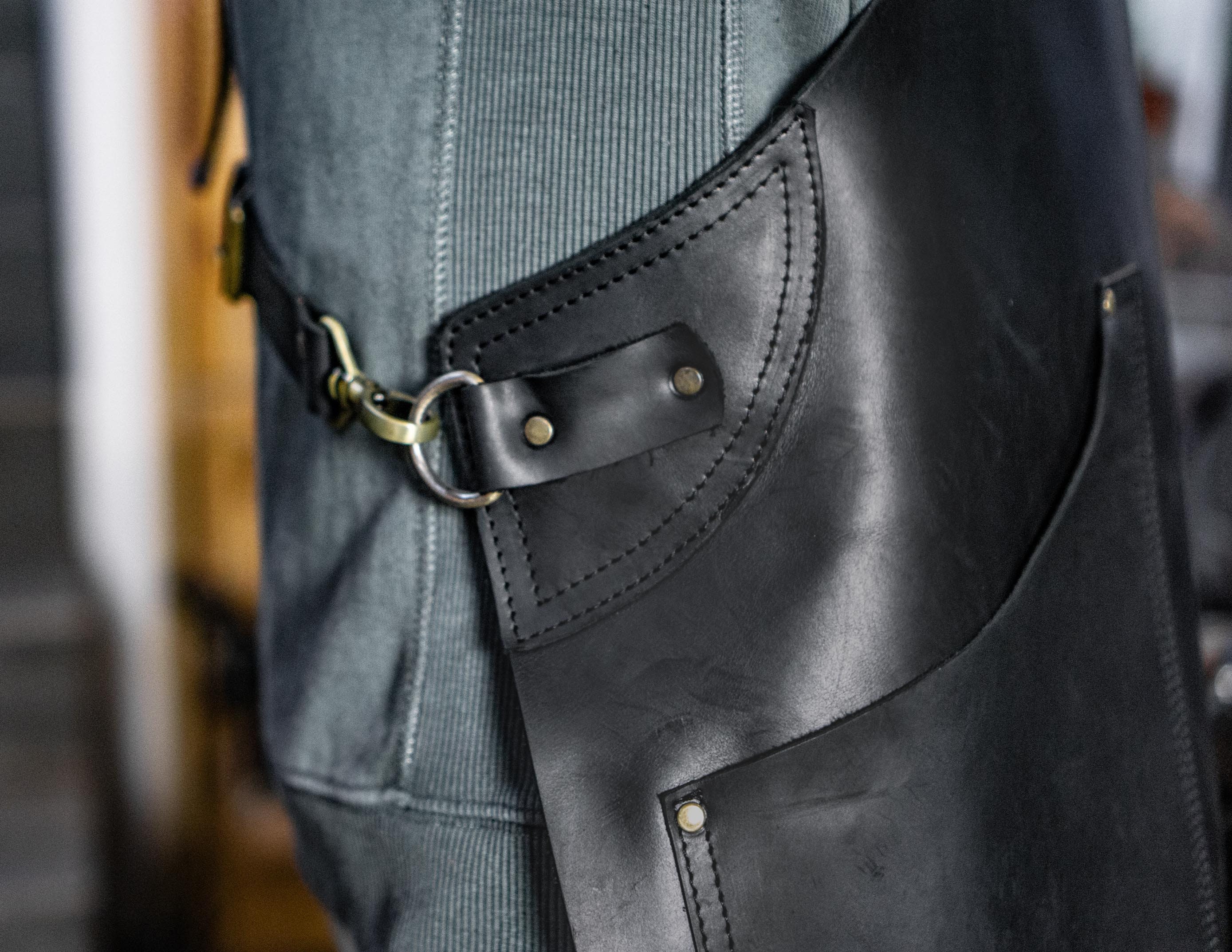 Split Leg Leather Apron With Utility Tool Pockets for Butcher ...