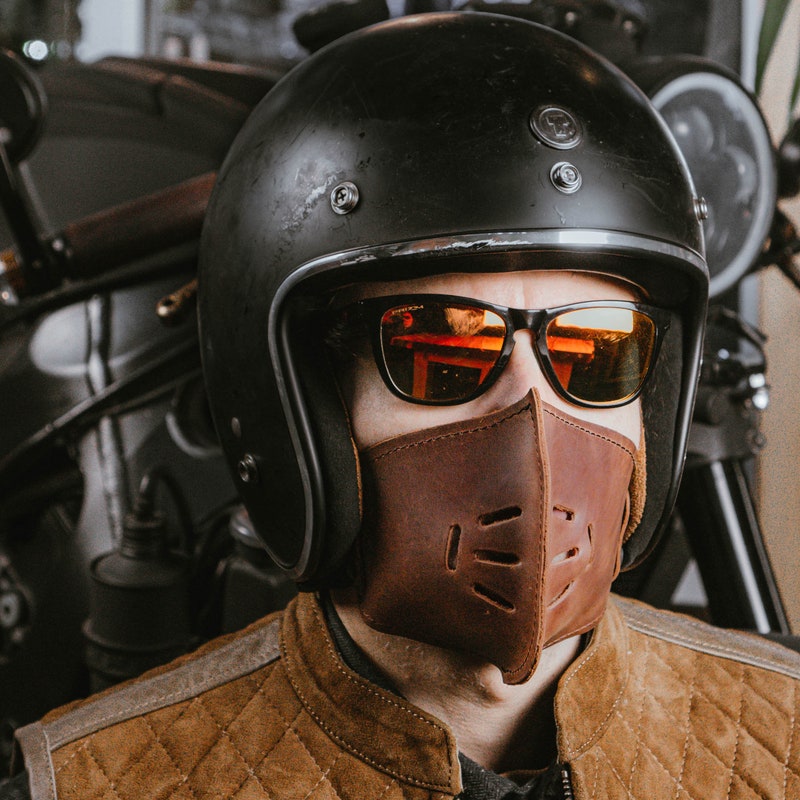Leather Motorcycle Mask - Etsy