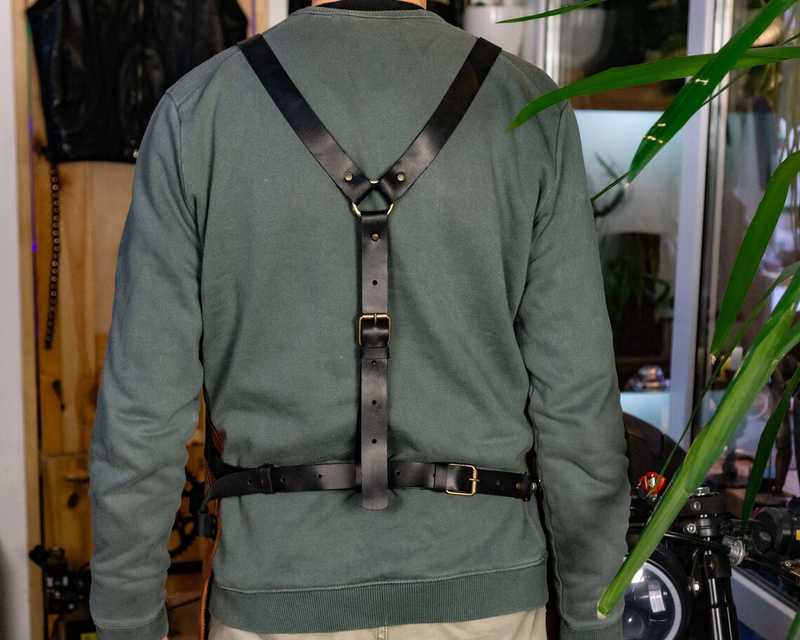 Personalized Leather Apron With Tool Pockets for Woodworker | Etsy