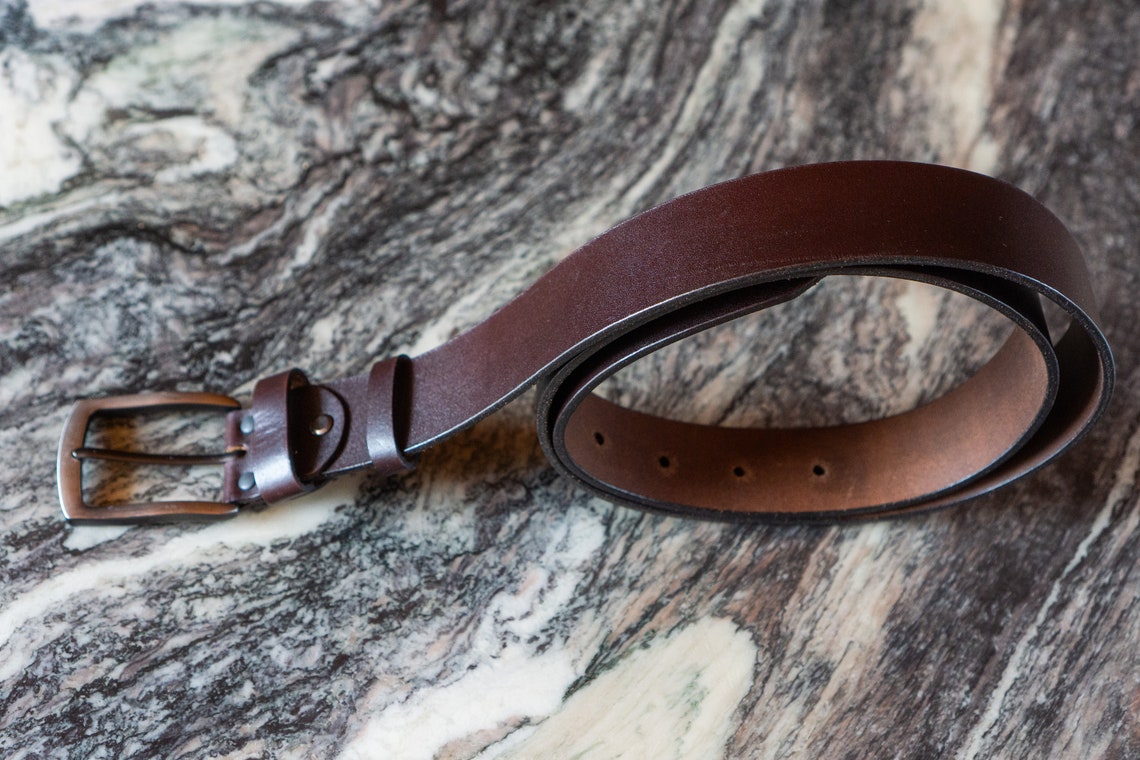 Full Grain Leather Belt for Men: Free Engraving | Handcrafted in Spain ...