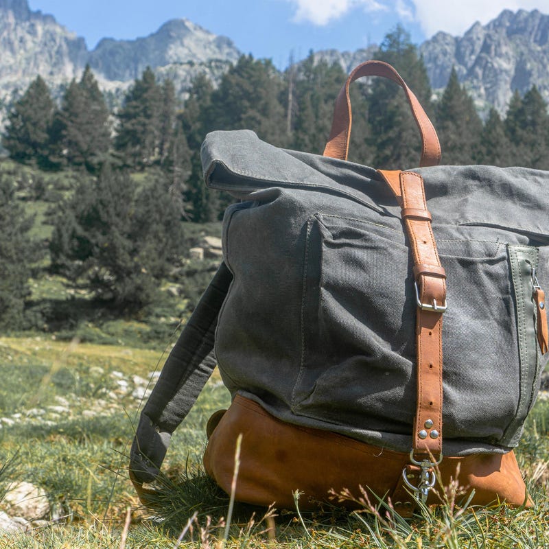 Canvas Backpack Men - Etsy