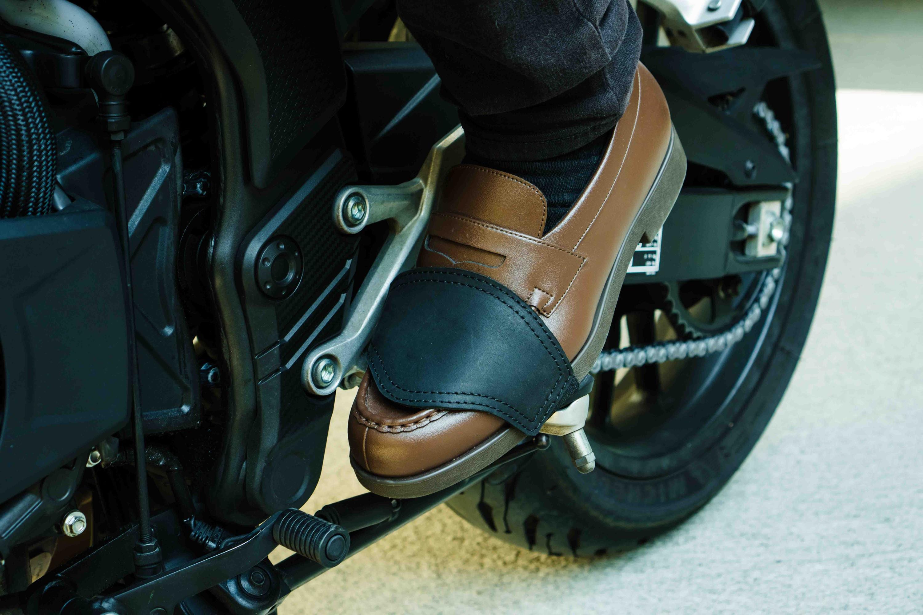 Leather Motorcycle Shifter Boot Protector, Full Grain Boot Cover ...