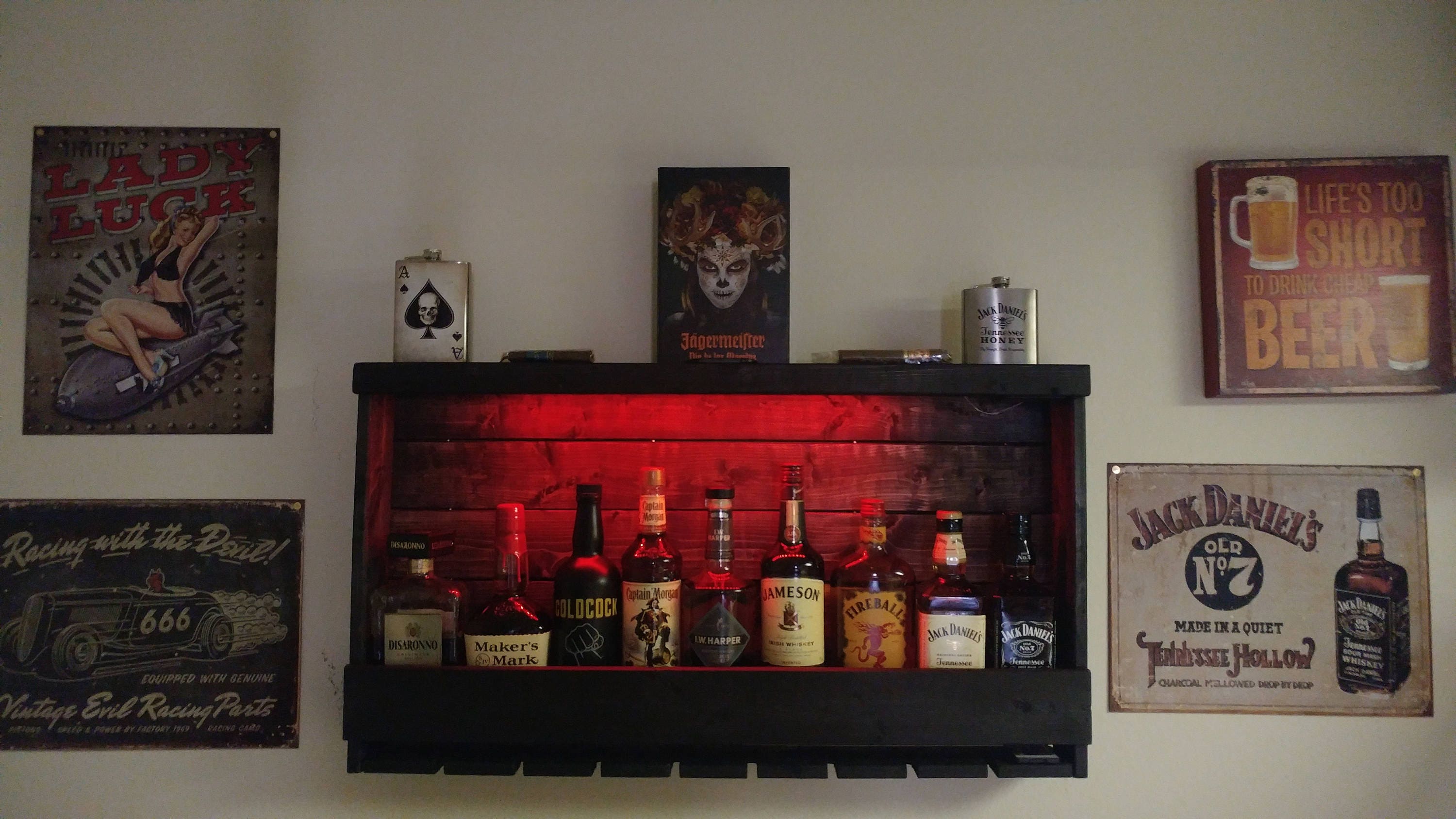Lighted Liquor Rack - Etsy