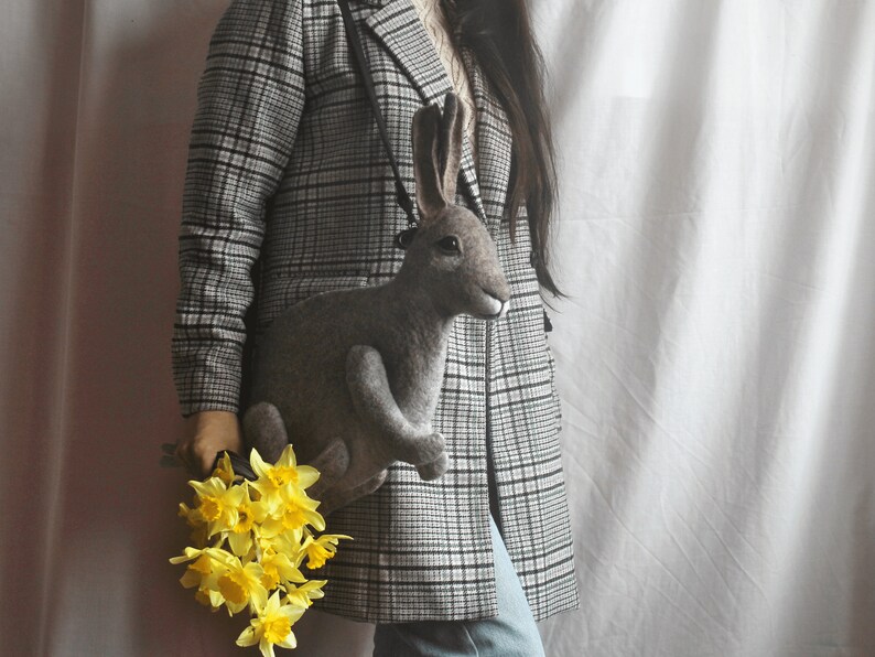 Felted Bag Rabbit Bag Rabbit Felted Bag Felted Rabbit Bag Animal ...