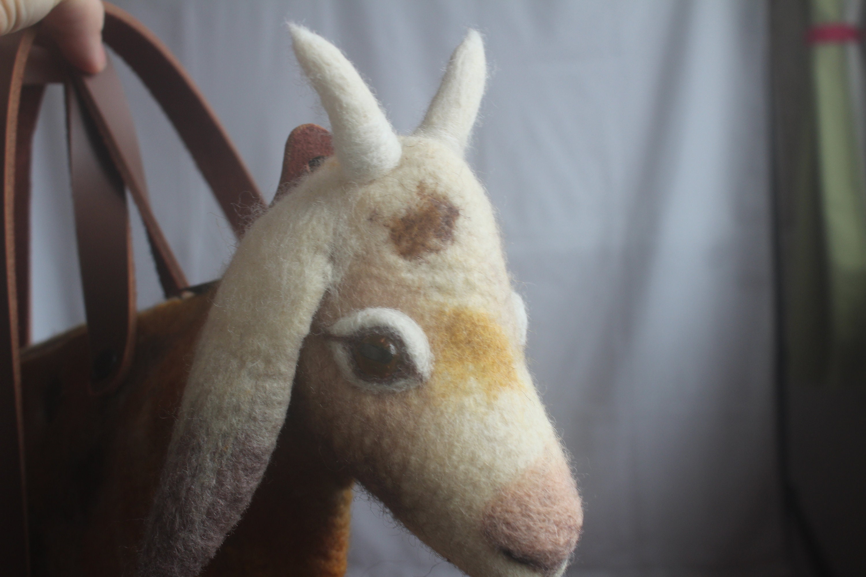 Felted Goat Bag Animal Cross Body Bag Custom Bag Photo Bag Gift for ...