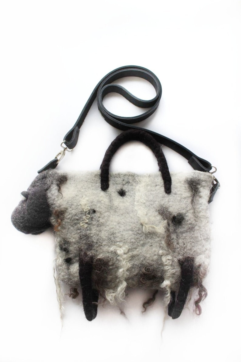 Felted Bag Sheep Wool Felt Tote Bag Sheep Bag of Wooltote - Etsy