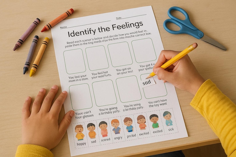 Identify the Feelings Worksheet | Kids Emotions Activity | Printable ...