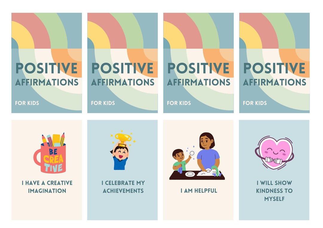 Positive Affirmation Cards for Kids | Printable Self-esteem ...