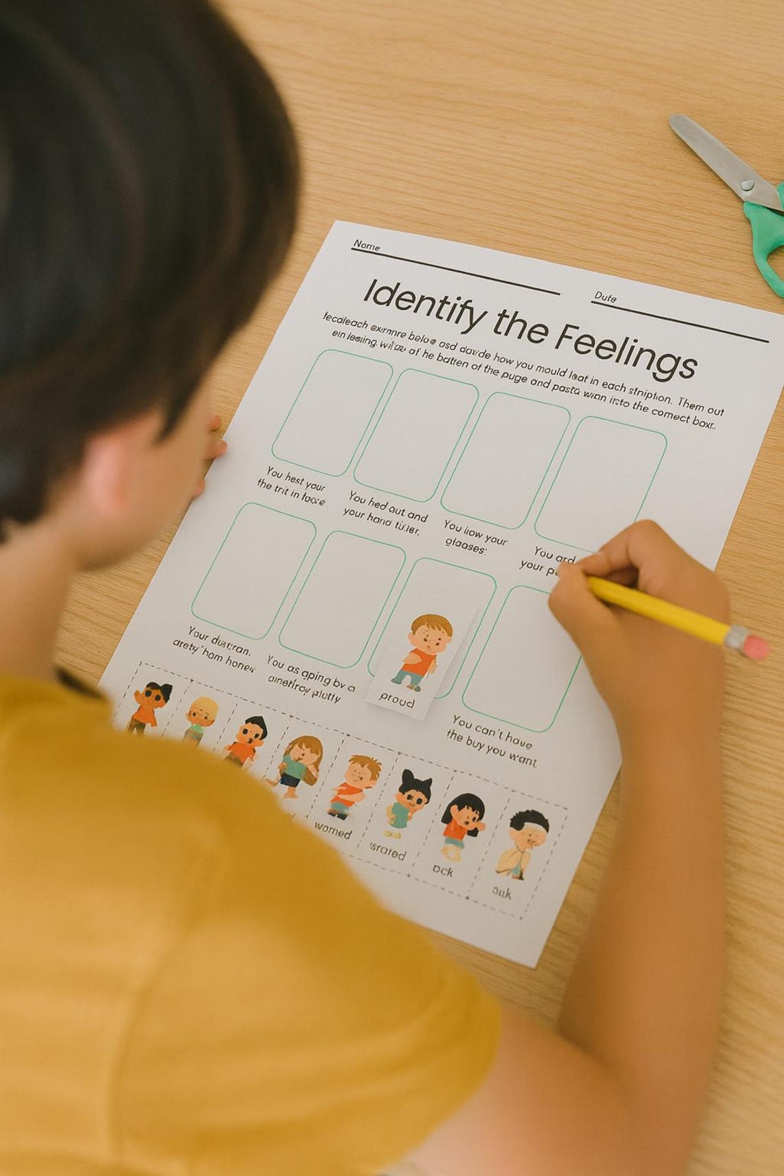 Identify the Feelings Worksheet | Kids Emotions Activity | Printable ...