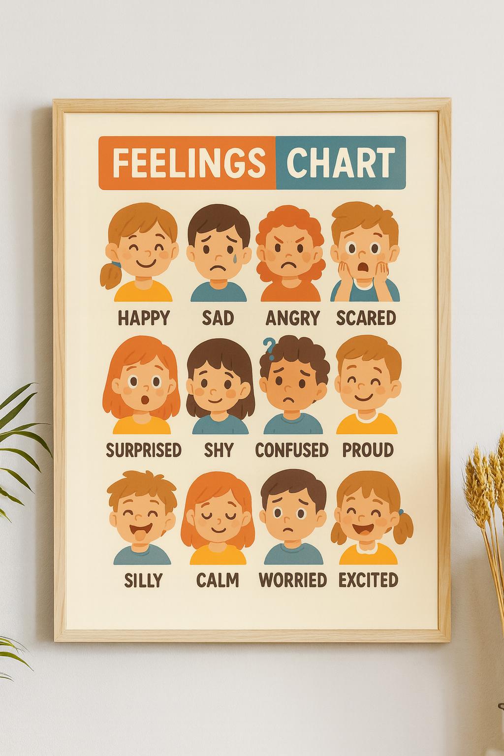 Kids Emotions Chart Poster: Classroom, Counseling, & Home (digital ...
