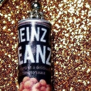 Miniature Heinz Baked Beans in a Can Lovers Food Charm Keychain Key ...