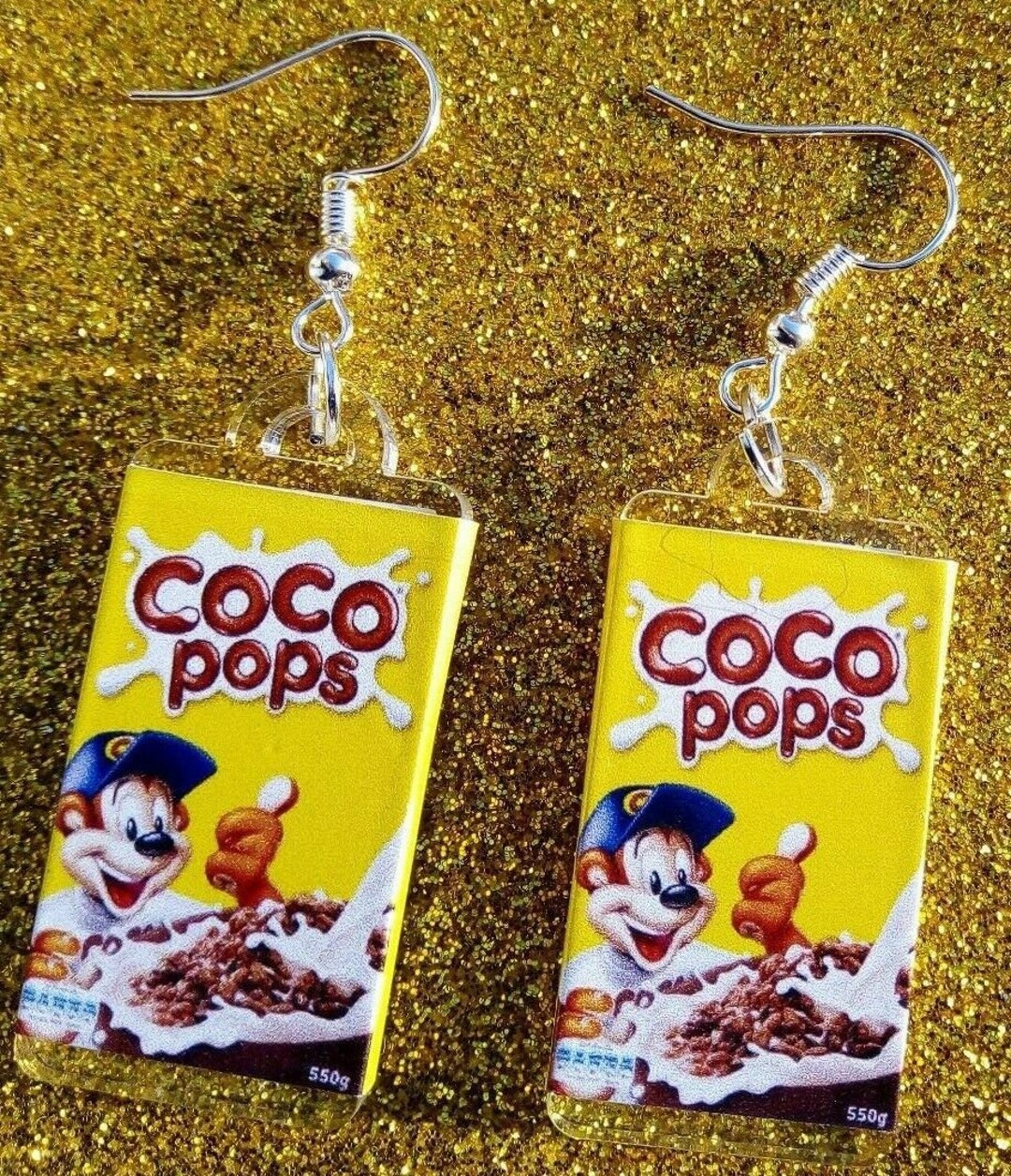 Coco Pops Monkey Breakfast Cereal Funny Food Dangle Earrings With ...