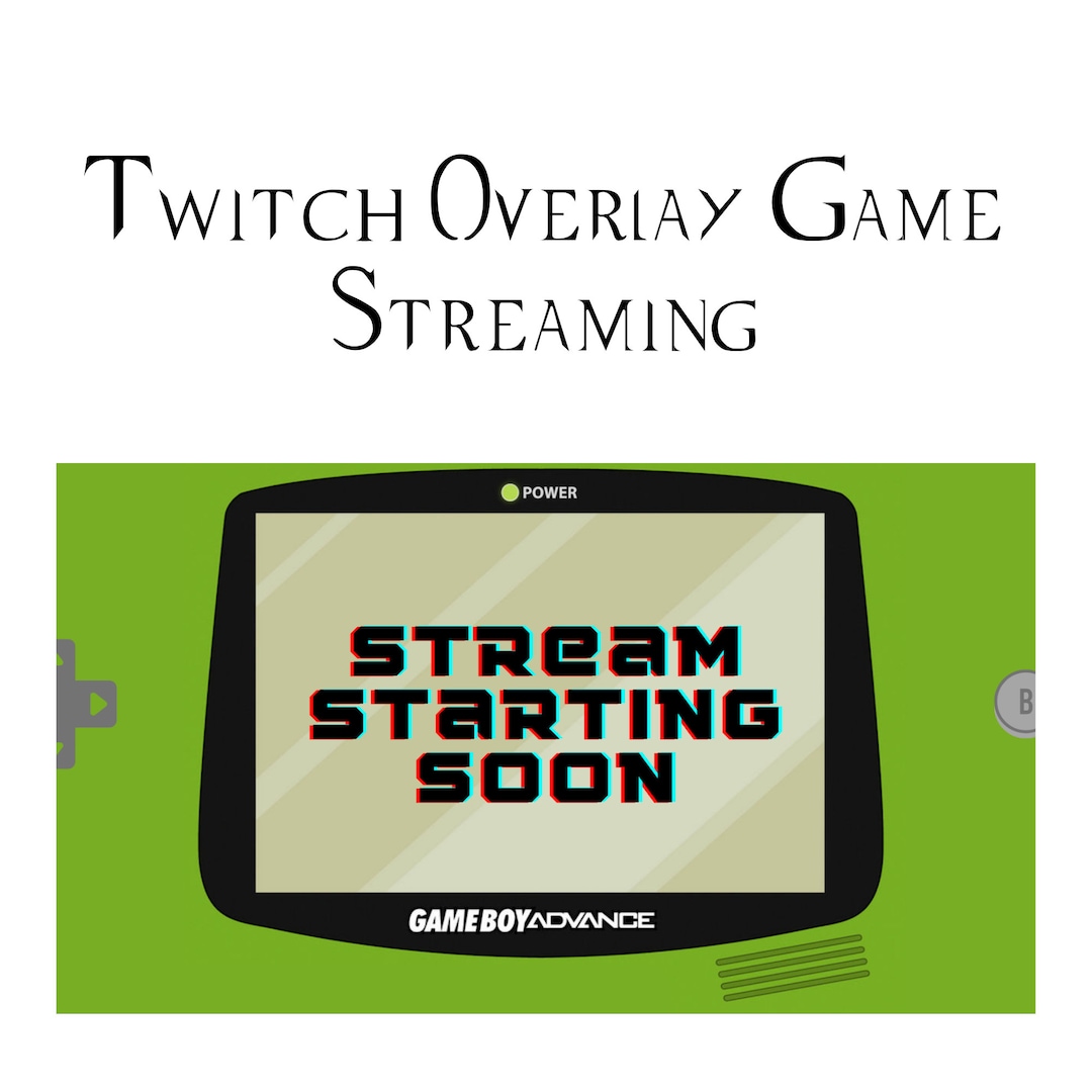 Game Console Game Boy Twitch Overlays 3 Animated and One Game Layover ...