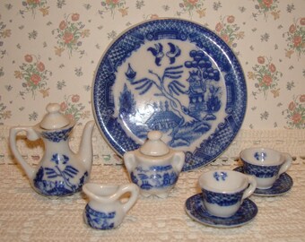 Blue willow tea set | Etsy