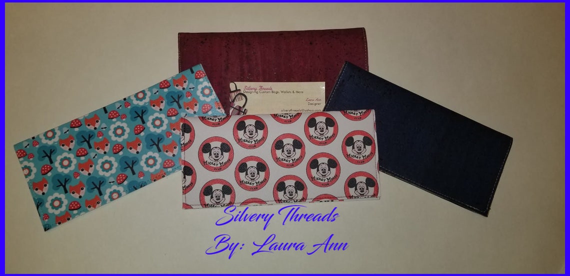 Checkbook Cover PDF Sewing Pattern, Diy, Cork, KM Designs - Etsy