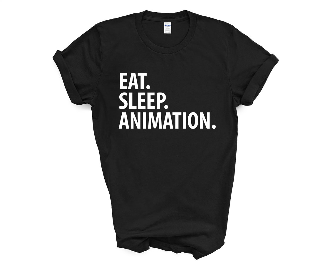 Animation T-shirt Animator Gift Eat Sleep Animation Shirt | Etsy