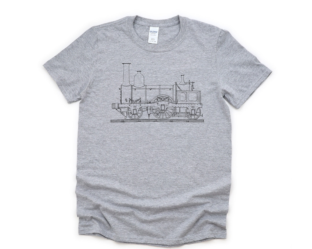Vintage Train T-shirt: Steam Engine Graphic Tee - Etsy