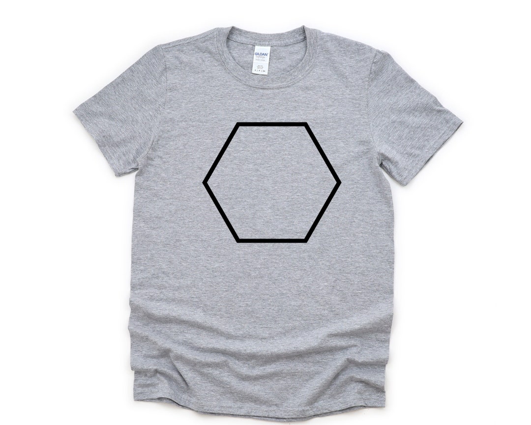 Hexagon T-shirt 2d Shape Geometry Shirt Mens Womens Gifts - 4683 - Etsy UK