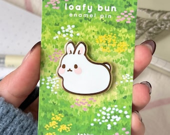 Forest Rabbit Hard Enamel Pin, Kawaii Rabbit Enamel Pin, Cute Rabbit ...