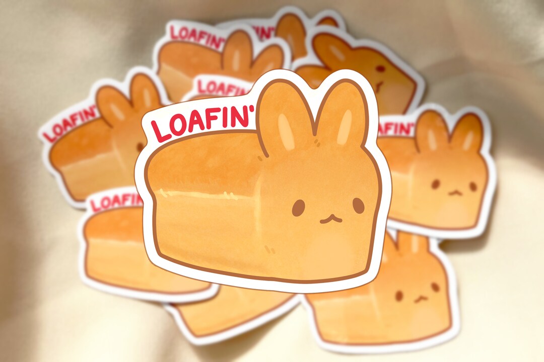 Bun Loaf Sticker, Waterproof Vinyl Sticker, Bread Loaf - Etsy