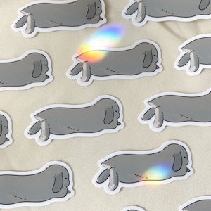 Lop Bunny Sploot Sticker, Waterproof Vinyl Sticker, Perfect for Water ...