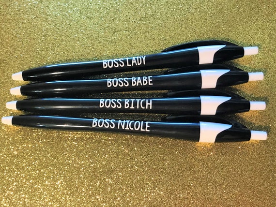 Boss Lady Pens Boss Babe Pens Personalized Pens - Etsy