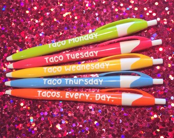 Taco Lover Pencil Set - Etsy