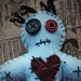 Baby Blue Voodoo Doll-vooblue-halloween Decor-primitive Dolls-dark ...