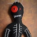 Skeleton Doll-skeleton Voodoo Doll-tall Thin Handmade Felt Skeleton ...