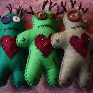 Voodoo Doll-green Tones-voo Doo Dolls-halloween Decor-halloween Wedding ...