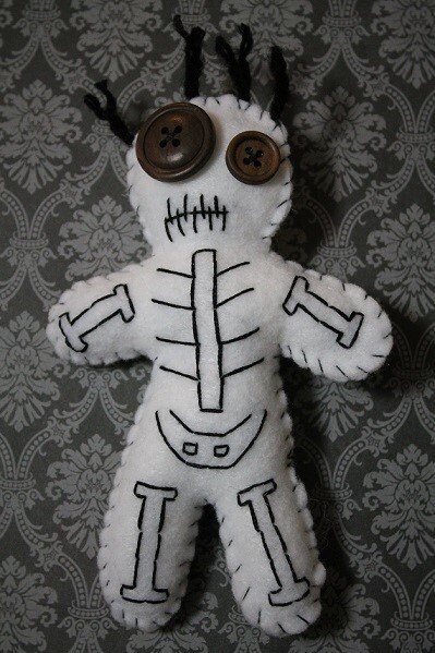 Voodoo Doll-white Skeletal Voodoo Doll-bones-voo Doo Doll-skeleton Voo ...