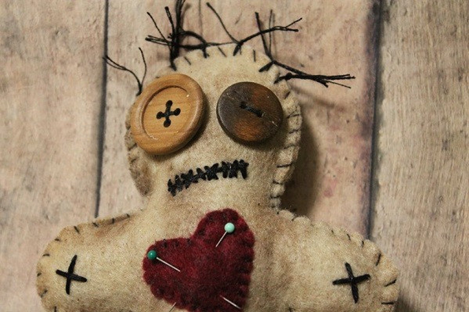Voo Doo Doll-grungy Voodoo Doll-voodoo Plush-handmade Felt - Etsy