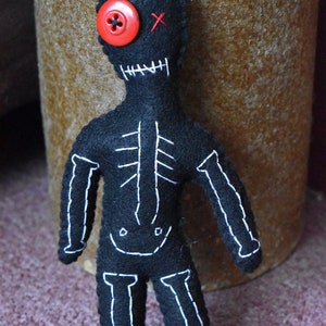 Skeleton Doll-skeleton Voodoo Doll-tall Thin Handmade Felt Skeleton ...