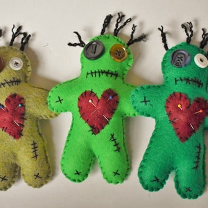 Voodoo Doll-green Tones-voo Doo Dolls-halloween Decor-halloween Wedding ...